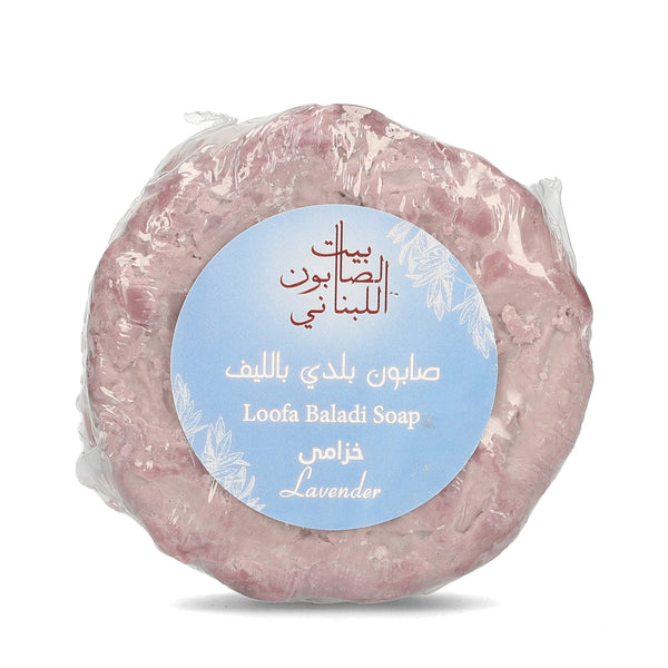 Bayt Al Saboun Loofa Baladi Soap Lavender 300G Online | UAE