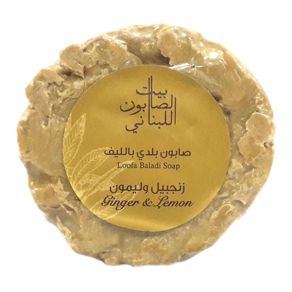 Shop Bayt Al Saboun Loofa Baladi Soap Ginger & Lemon- 300g Online in